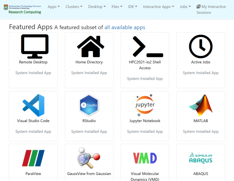 HPC-one Web Portal – Research Computing, HKU ITS